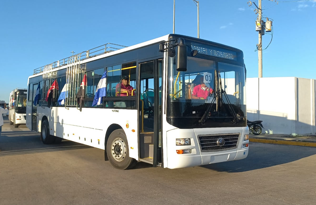 Llegan 125 buses chinos para modernizar el transporte en Nicaragua