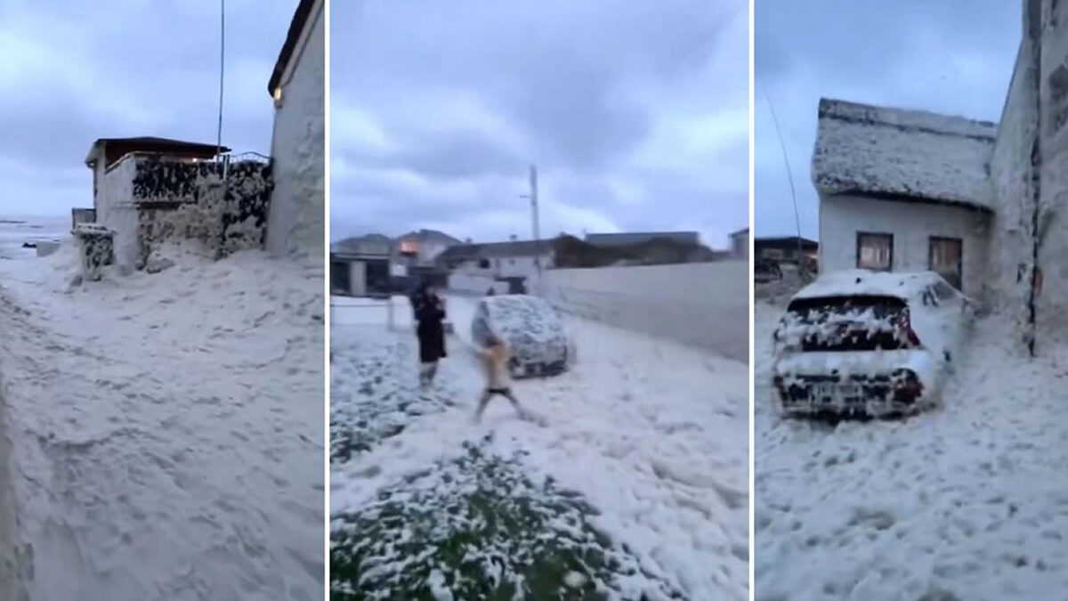 Inusual capa de espuma marina transforma la costa de Irlanda